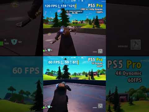 60FPS vs. 120FPS Fortnite on PS5 Pro #PS5Pro #fortnite #ps5