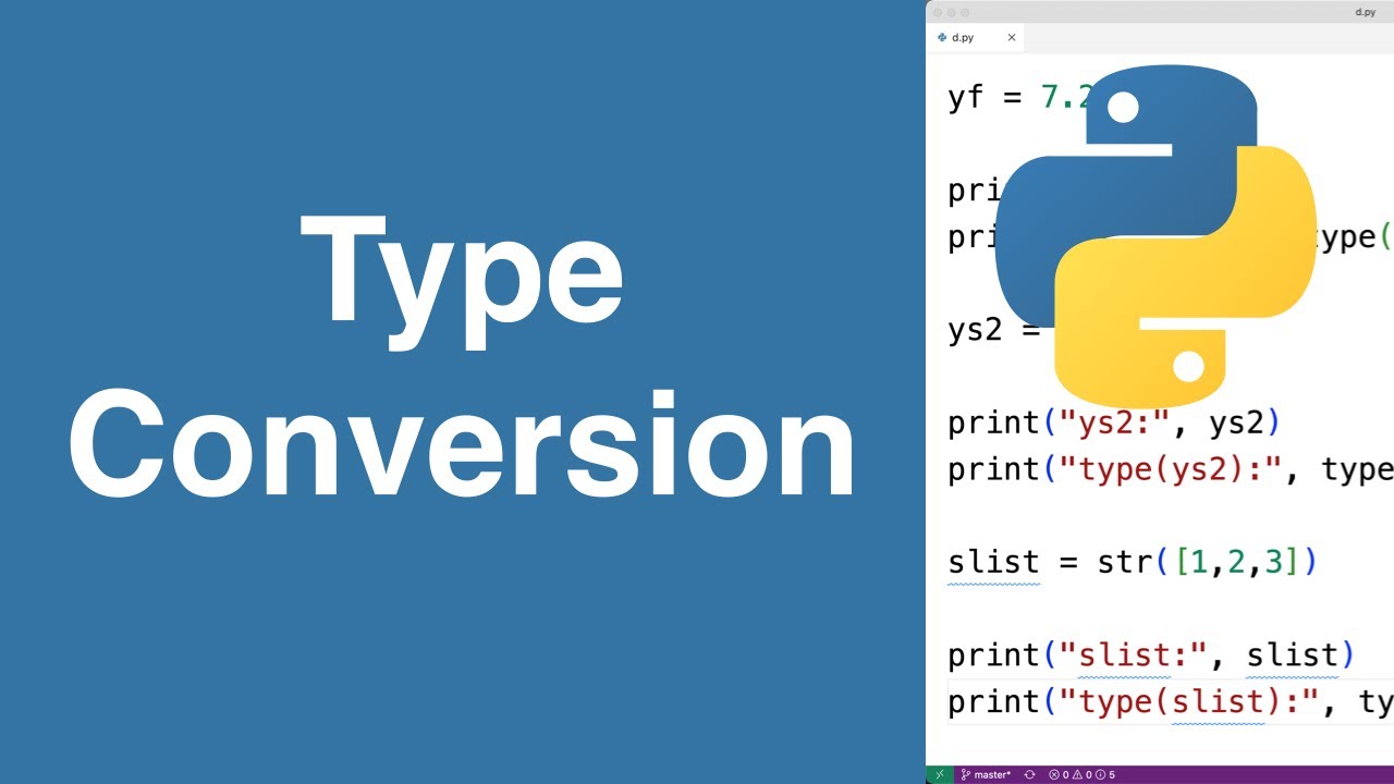 Type Conversion | Python Tutorial