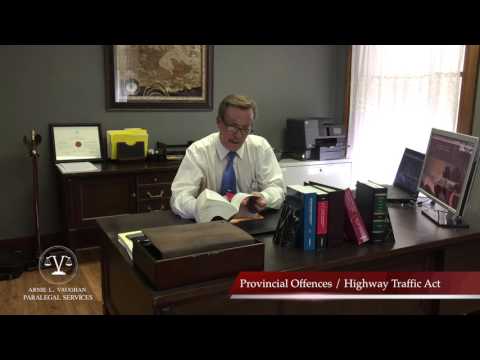 What is the difference between Provincial Offences and Highway Traffic Act.