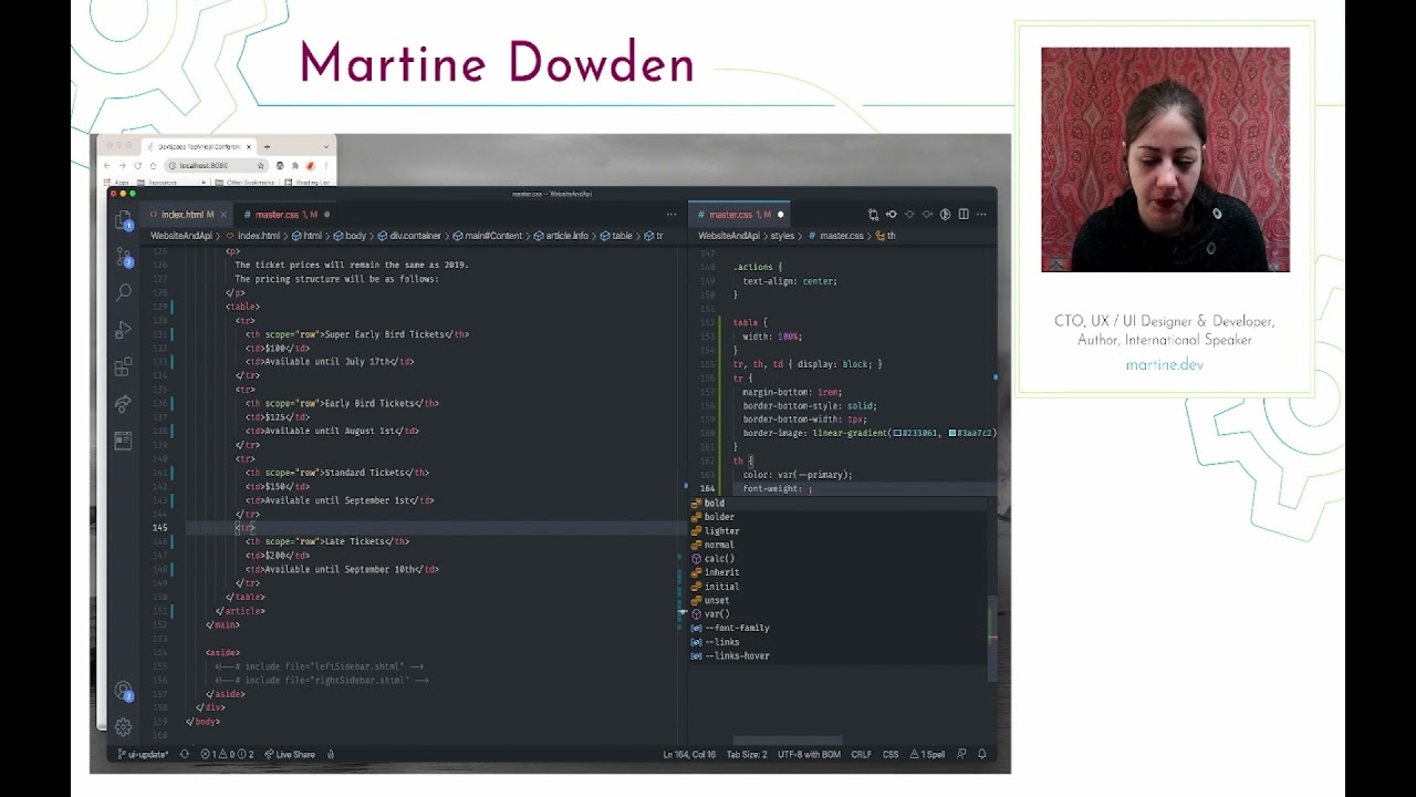 E:04 Restyling devspaceconf.com: Responsive Tables