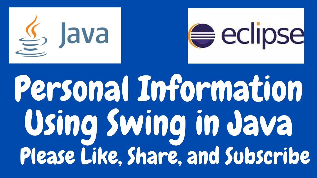 Personal Information Using Swing in Java