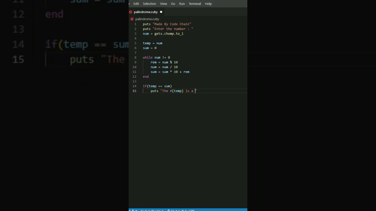 How to Find Palindrome Count with Ruby | SOFTWARE