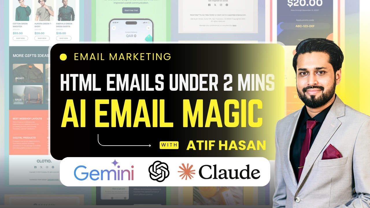Create Professional HTML Email Templates in 60 SECONDS with AI (ChatGPT, Claude, Gemini)