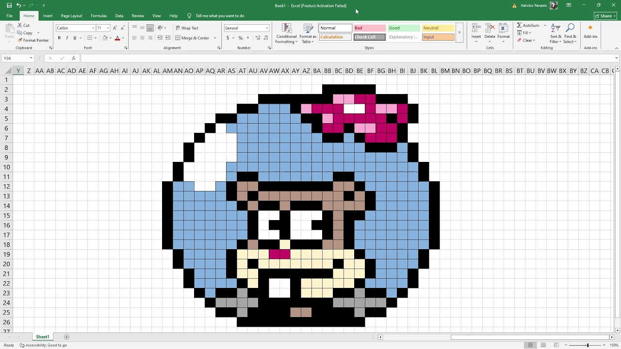 How to draw a pixel art of Sandy Cheeks