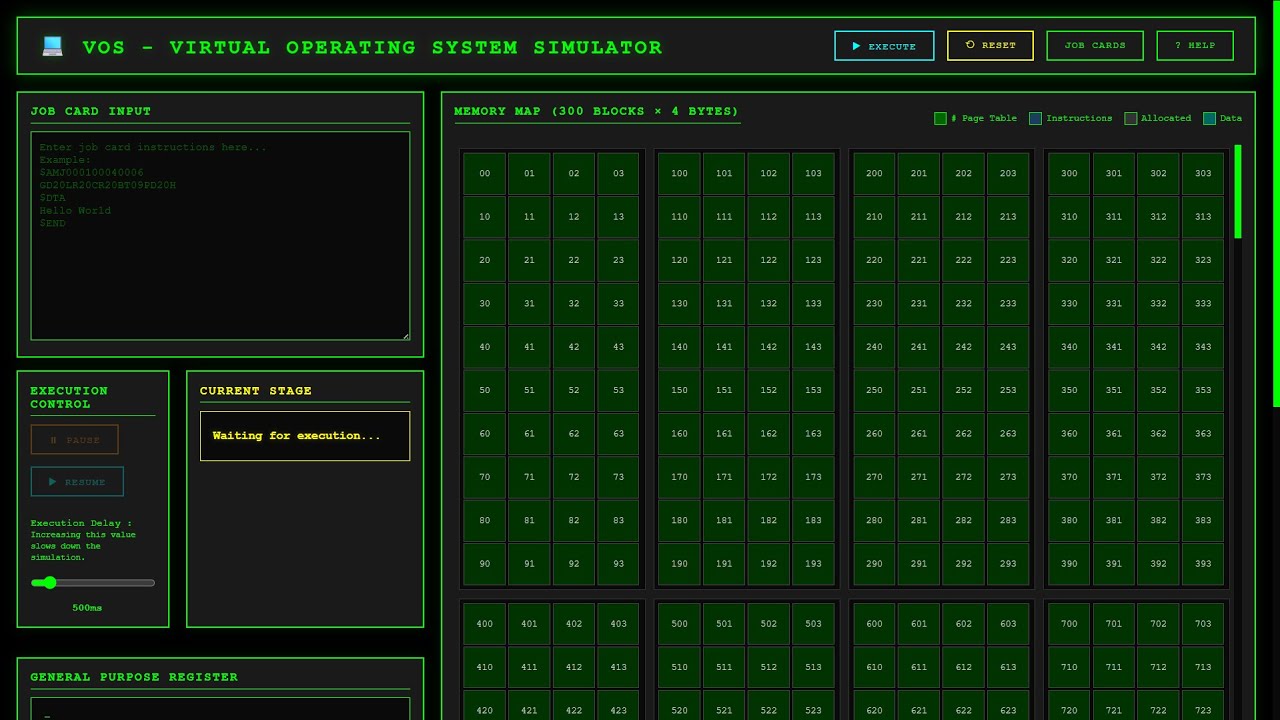 Virtual Operating System Simulator | Memory Management Simulation