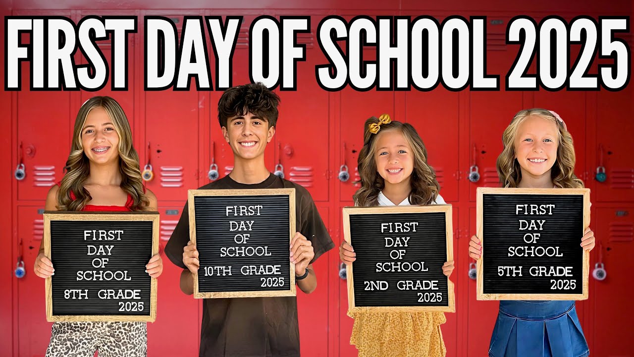 FIRST DAY OF SCHOOL 2025! Crazy Morning Routine, Outfits, Traditions, & Drop-Offs | Life As We GOmez