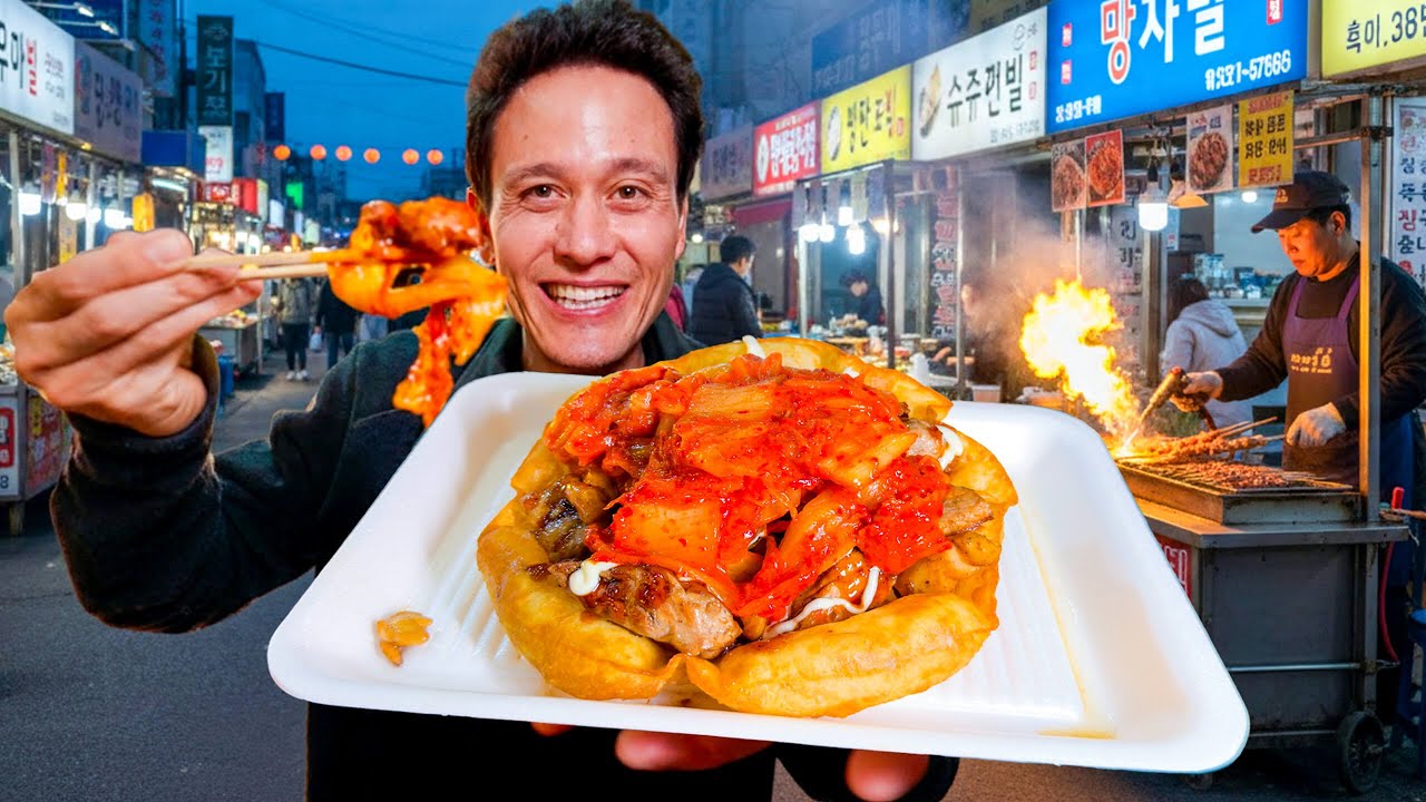 Korean Street Food at Night!! (Best Food at Jeju Night Market)