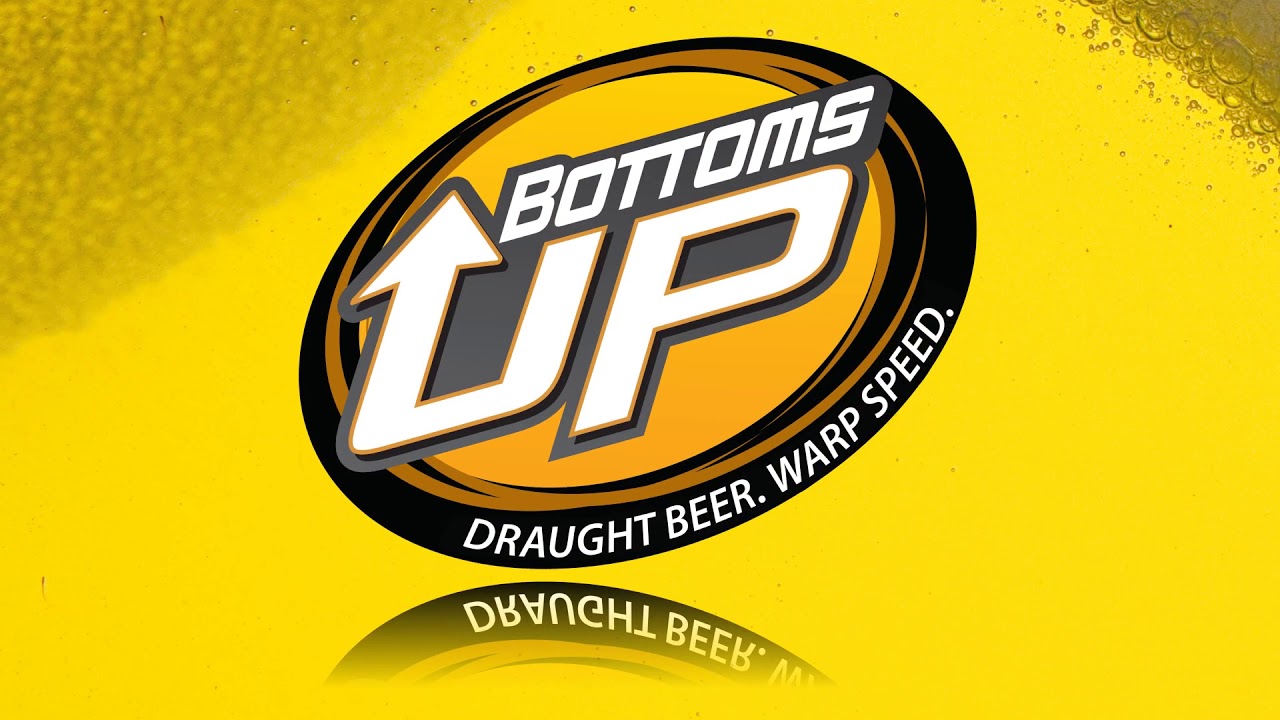 Bottoms Up Beer Logo Spin