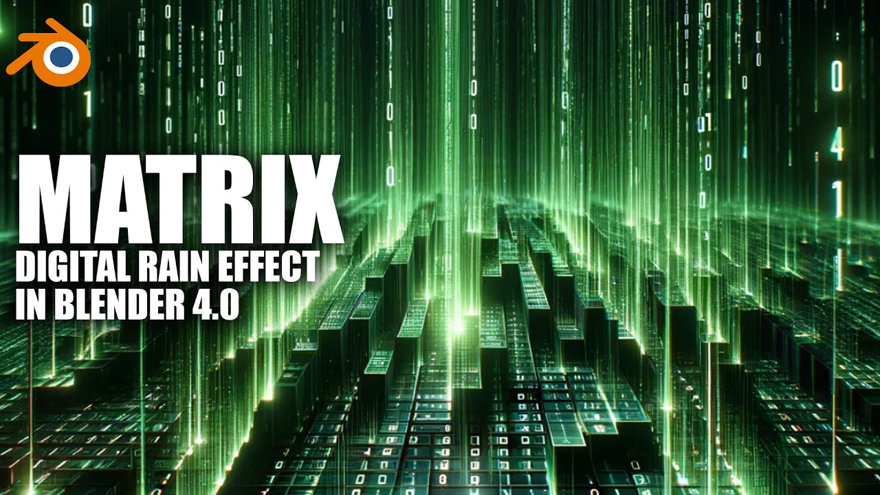 make the matrix digital rain effect in blender