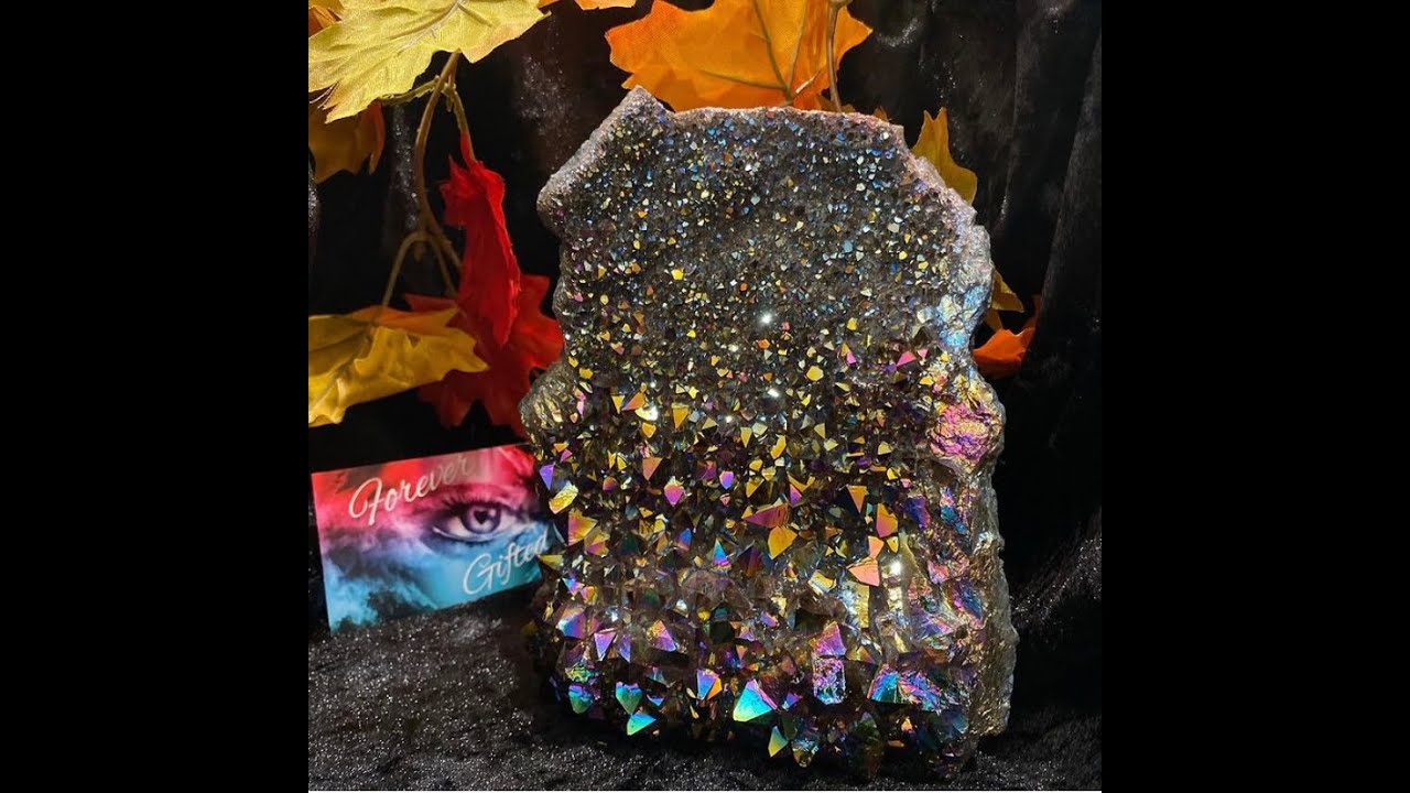 Rainbow Aura Quartz Cluster 45g
