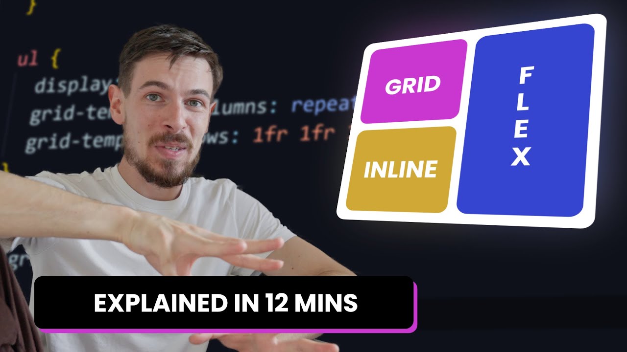 Learn CSS Displays in 12 Minutes | Grid, Flexbox, Inline Block, Block
