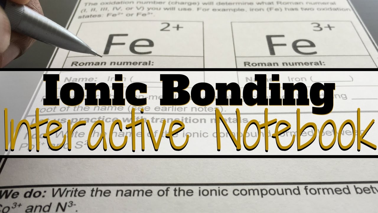 Ionic Bonding and Ionic Compounds for Interactive Notebooks