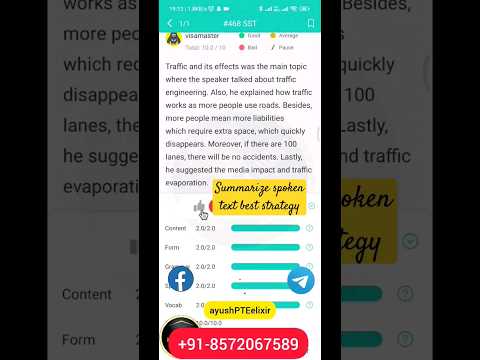 The best trick and strategy to score 10/10 in Summarize Spoken Text PTE