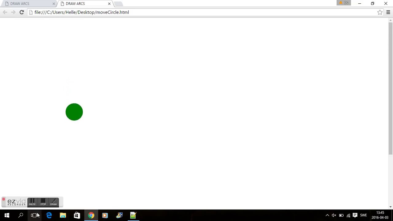HTML5 CANVAS - MOVE CIRCLE!