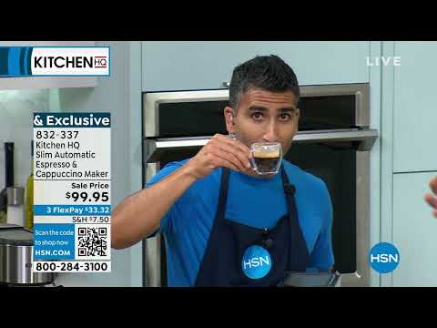 Kitchen HQ Slim Automatic Espresso   Cappuccino Maker