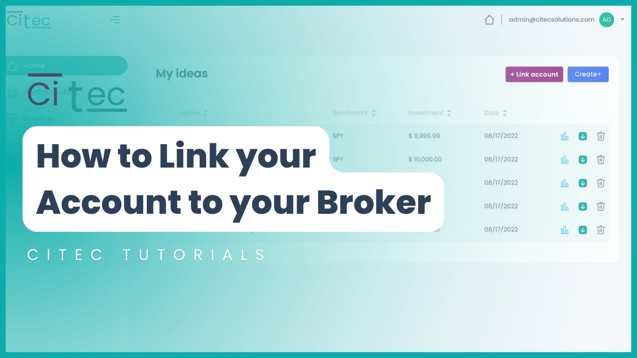 How to Link your Account to your Broker | CITEC Tutorials