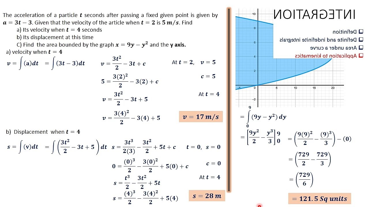 INTEGRATION|KINEMATICS|APPLICATION QUESTIONS
