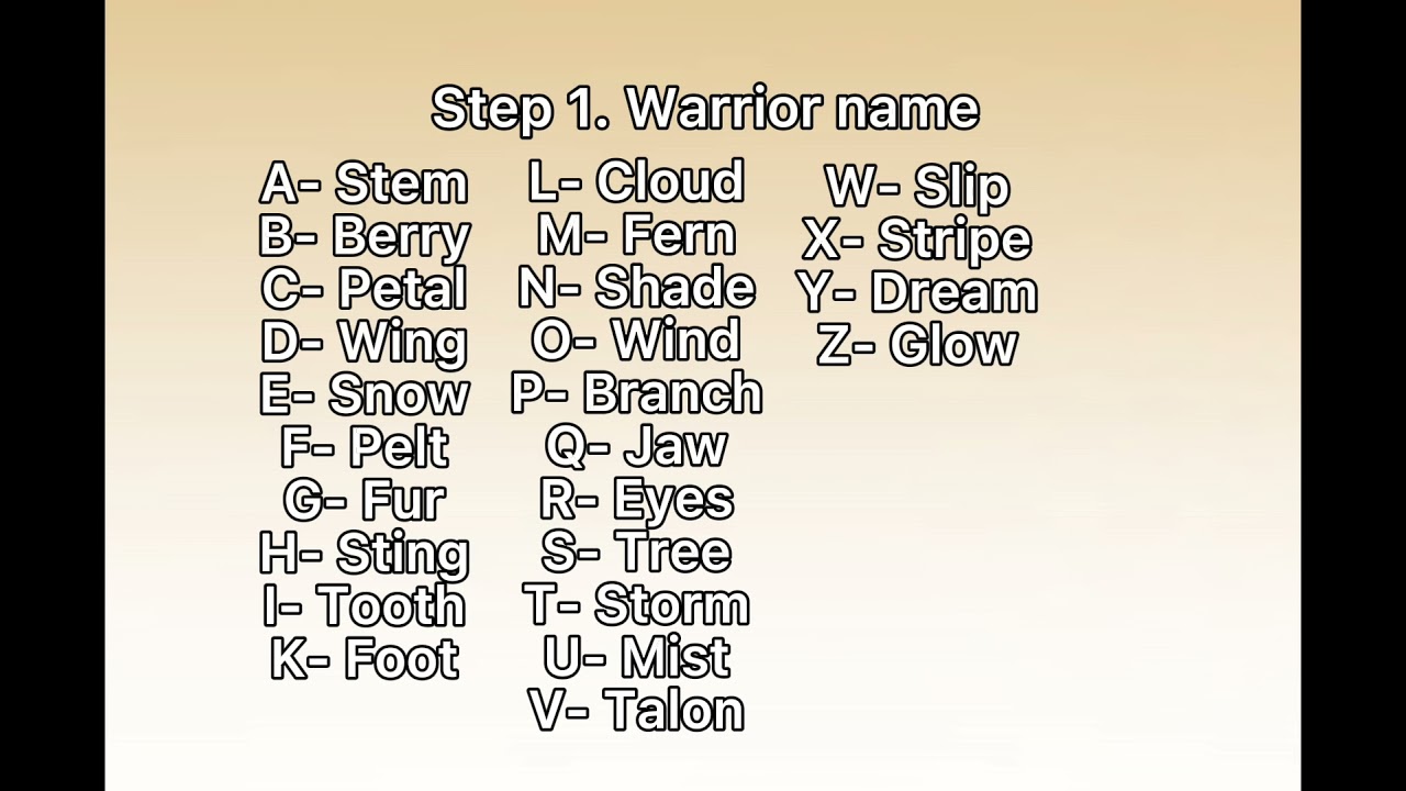 Warrior Cat OC generator