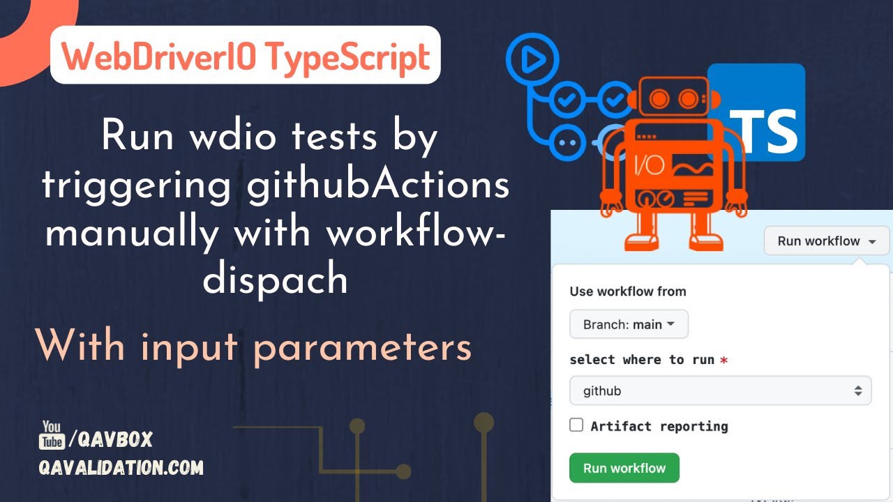 wdio tests | trigger githubActions manually with workflow-dispatch