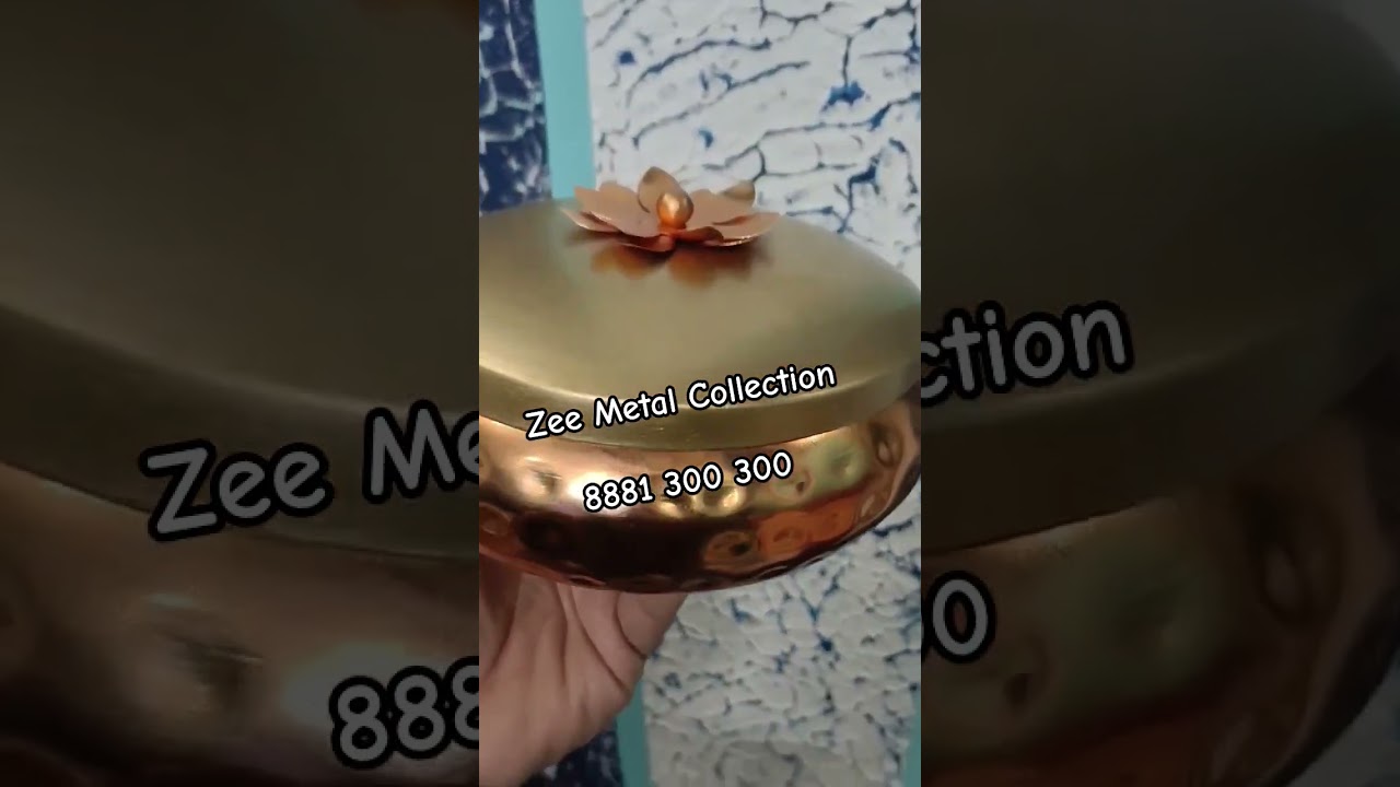 Premium Quality Brass and Copper Platted dry fruits container at Zee Metal Collection #shorts