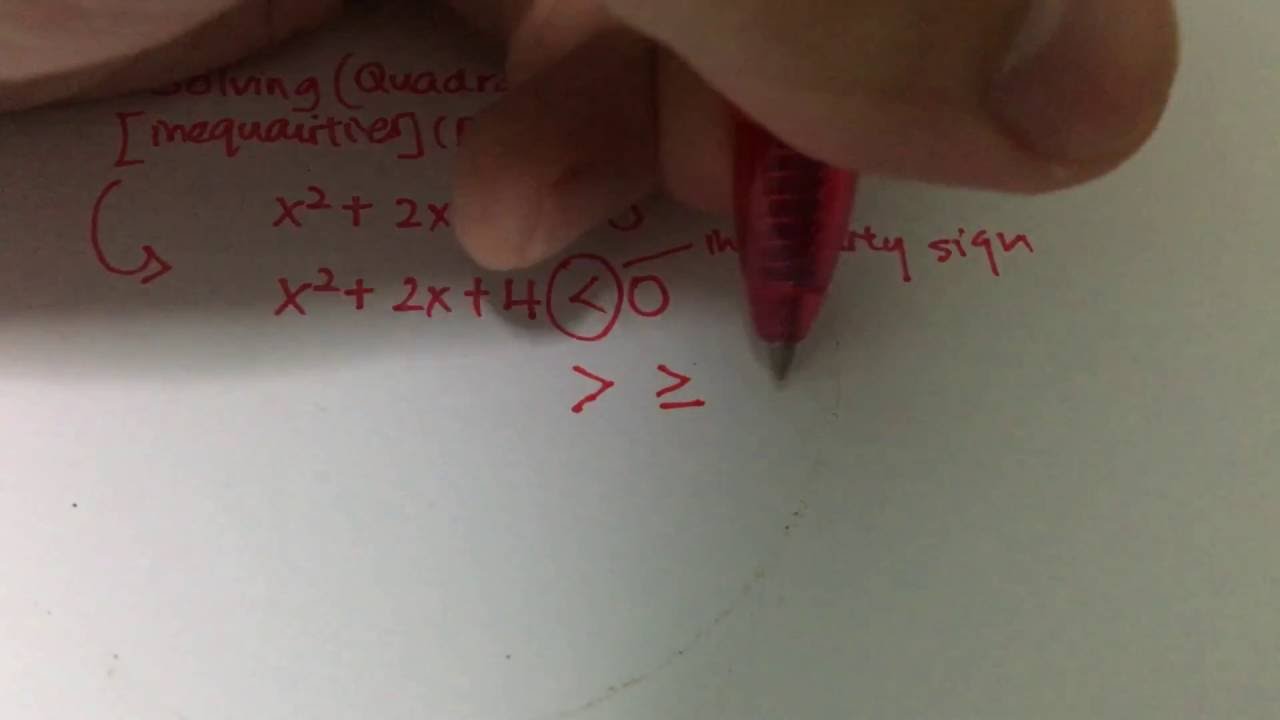 MATH basics - Solve quadratic inequalities (parabolic way)