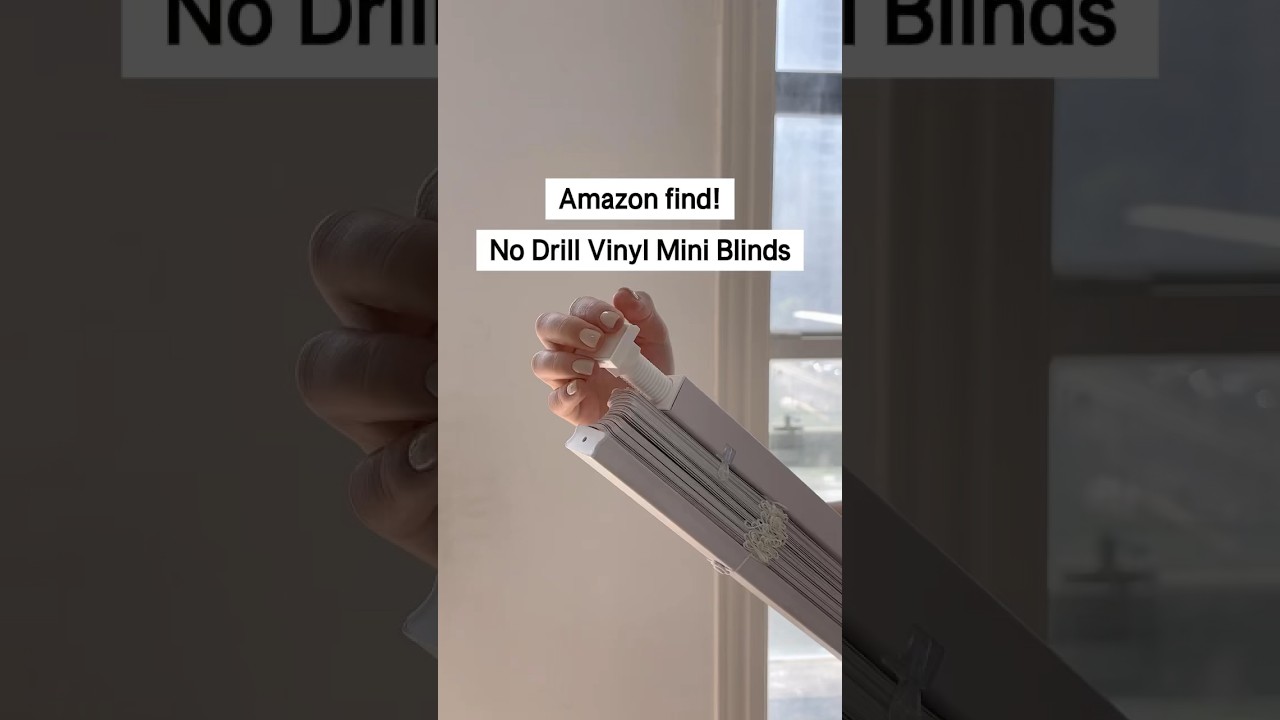 No-Drill Vinyl Mini Blinds - A perfect blend of classic design and no-drill installation! ✨