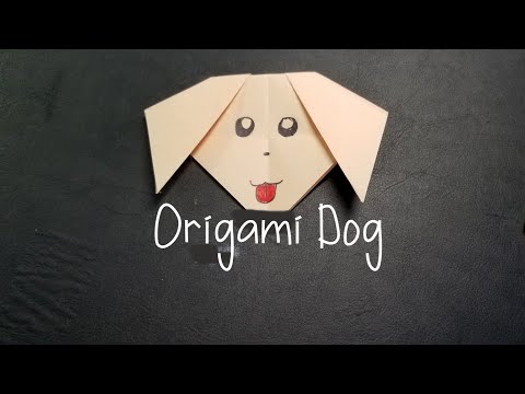 How to make an Origami Dog Face Super Easy!!