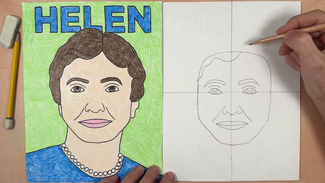 How to Draw Helen Keller
