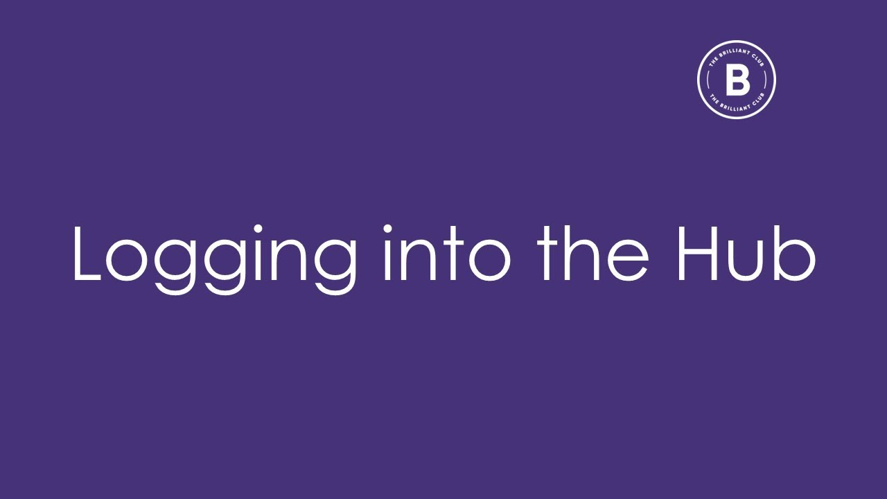 The Hub: How to Log In