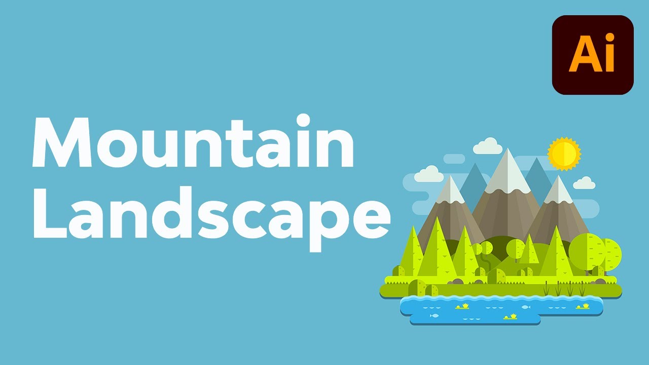 How to Create a Mountain Landscape in Flat Style in Adobe Illustrator