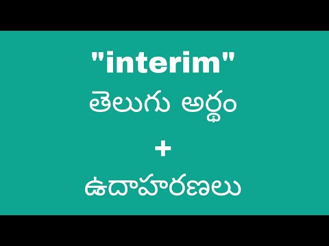 interim meaning in telugu with examples | interim తెలుగు లో అర్థం @meaningintelugu