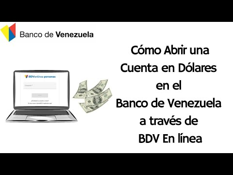 Cómo Abrir una Cuenta en Dólares. Banco de Venezuela. BDV en Línea. 2024 CARALBERZ