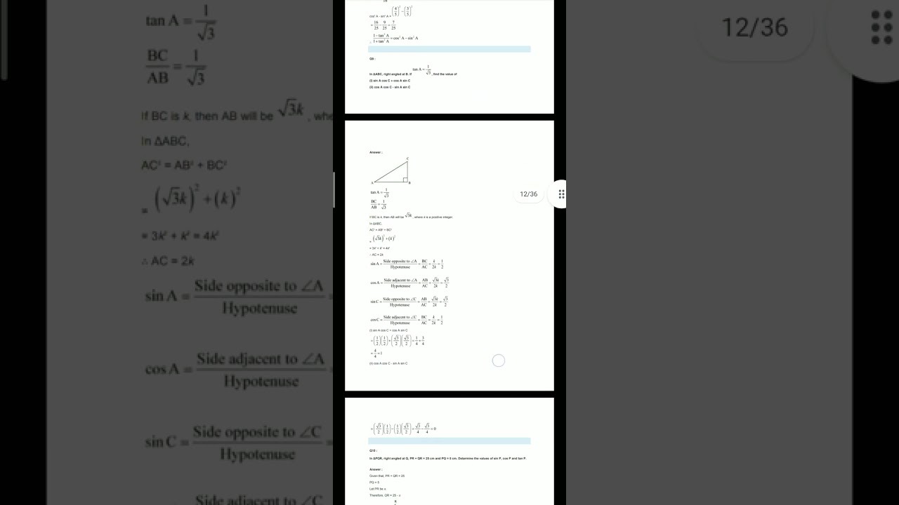 Class 10 | ncert math | chapter 8 | solution pdf | viral #mathematics #class 10 📚