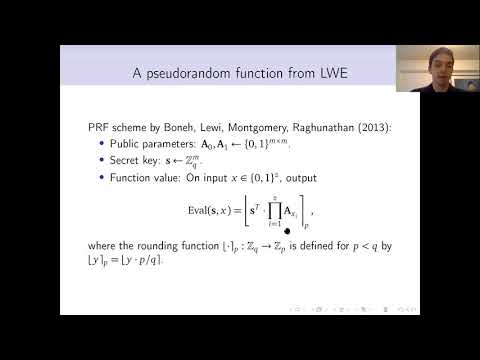 "Private constrained pseudorandom functions with succinct keys" (Pedro Capitão at WSM 2021)