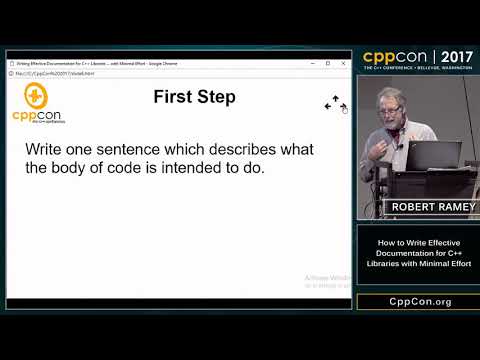 CppCon 2017 How to Write Effective Documentation for C++ Libraries with Minimal Effort