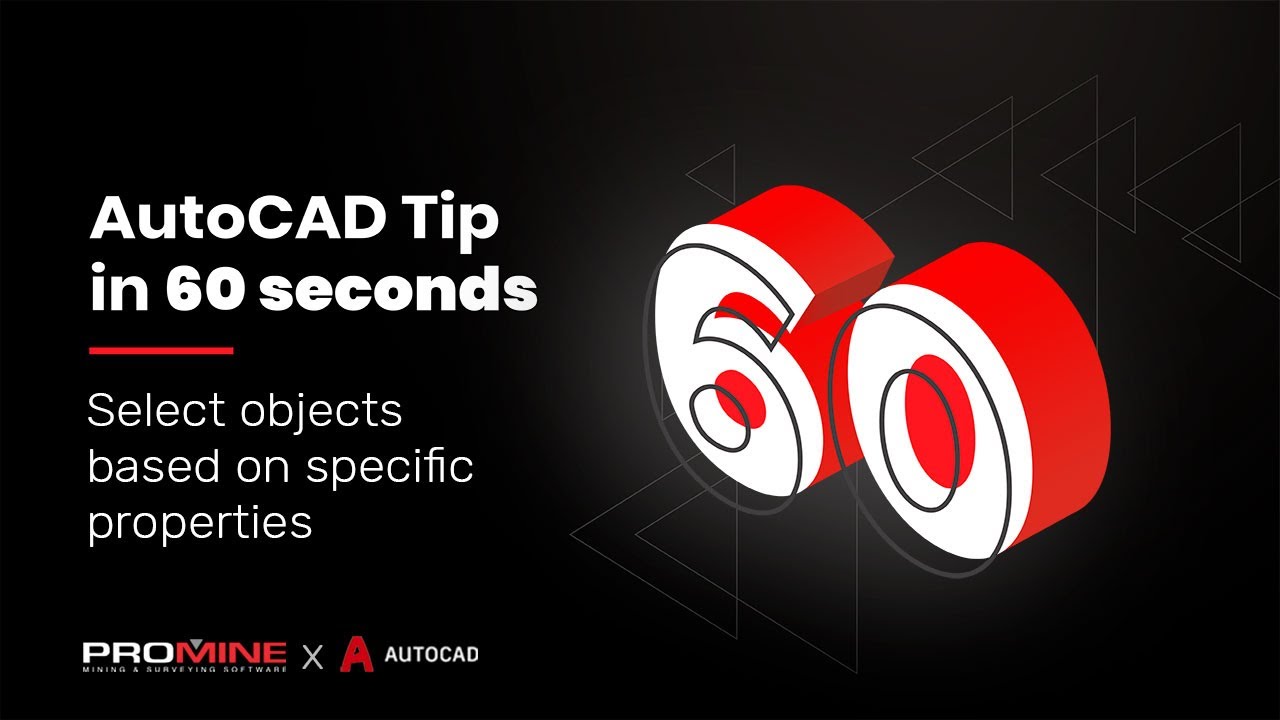 Select objects based on specific properties | AutoCAD Tips in 60 Seconds