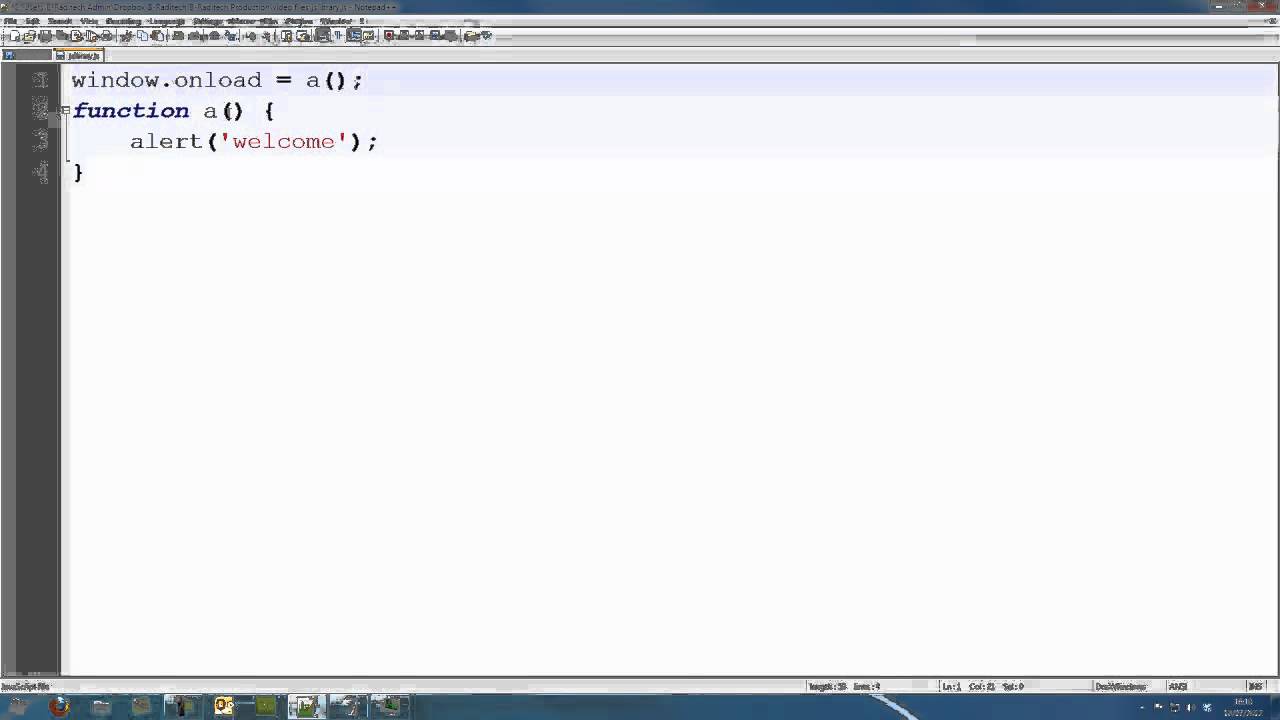 JavaScript Tutorial 14 - window onload