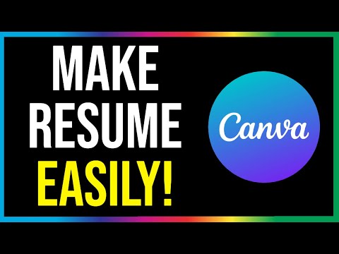 How to Make RESUME In Canva (2025)