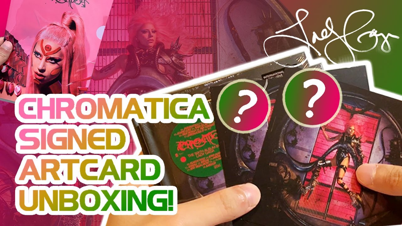 Lady Gaga Chromatica Signed Art cards Unboxing! + Posters and ultimate Folder!
