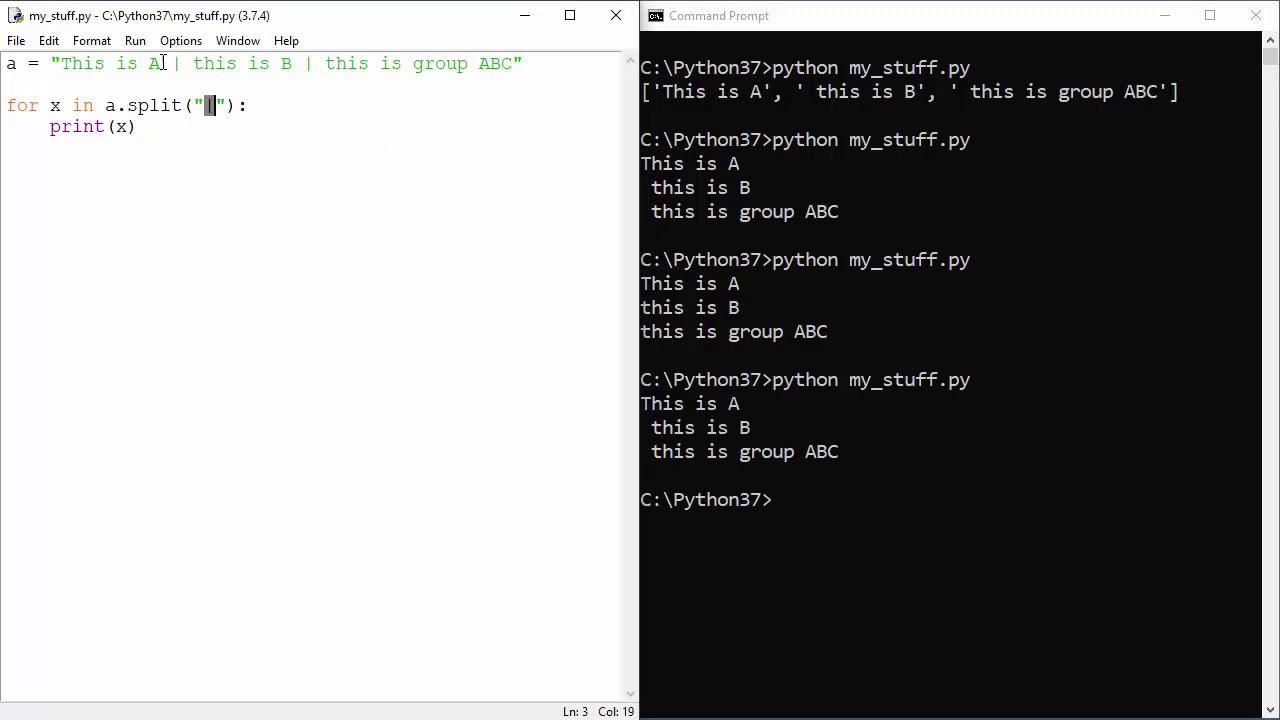 Python Tutorial - 12 - Strings - Replace and Split