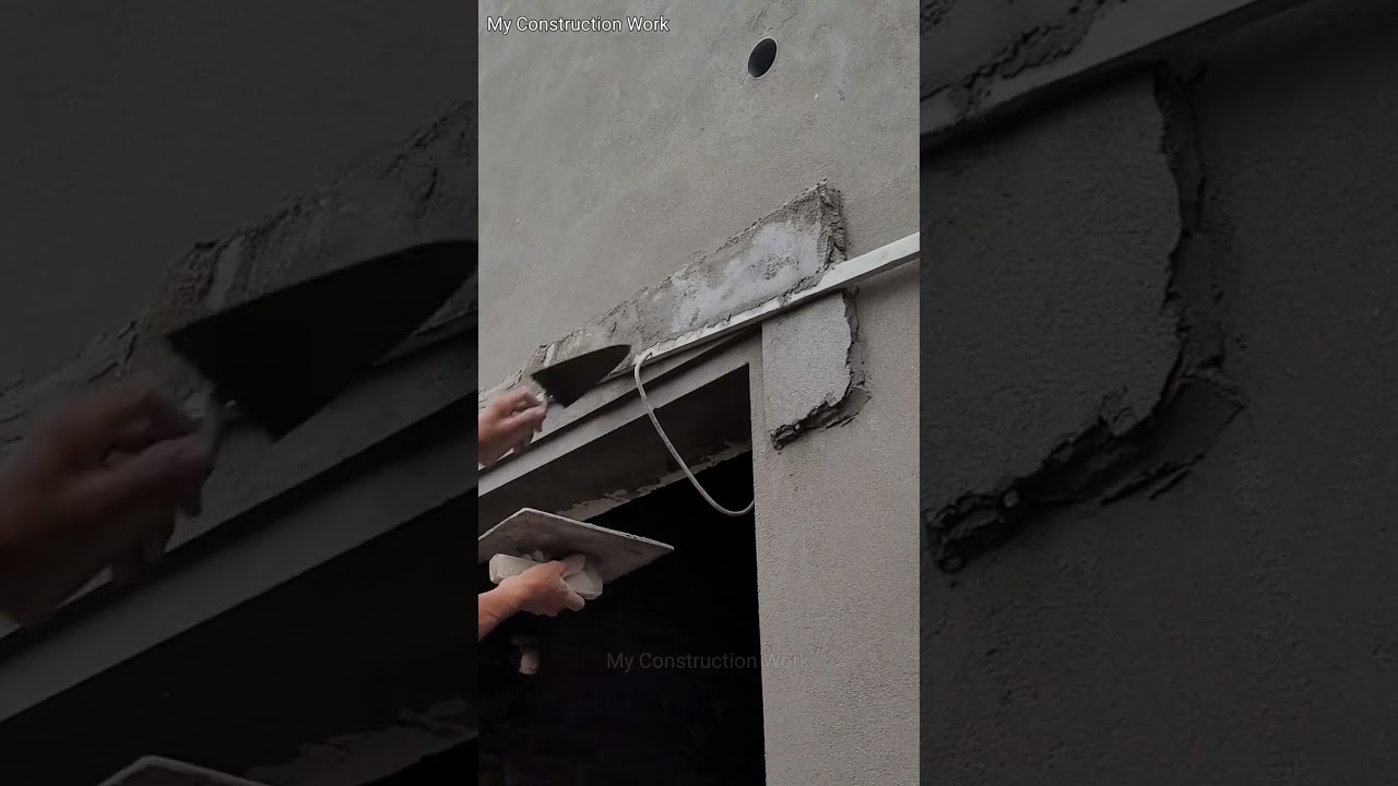 Amazing Construction Skills of Construction Workers - Render Cement And Sand @DoiThoXayVlog