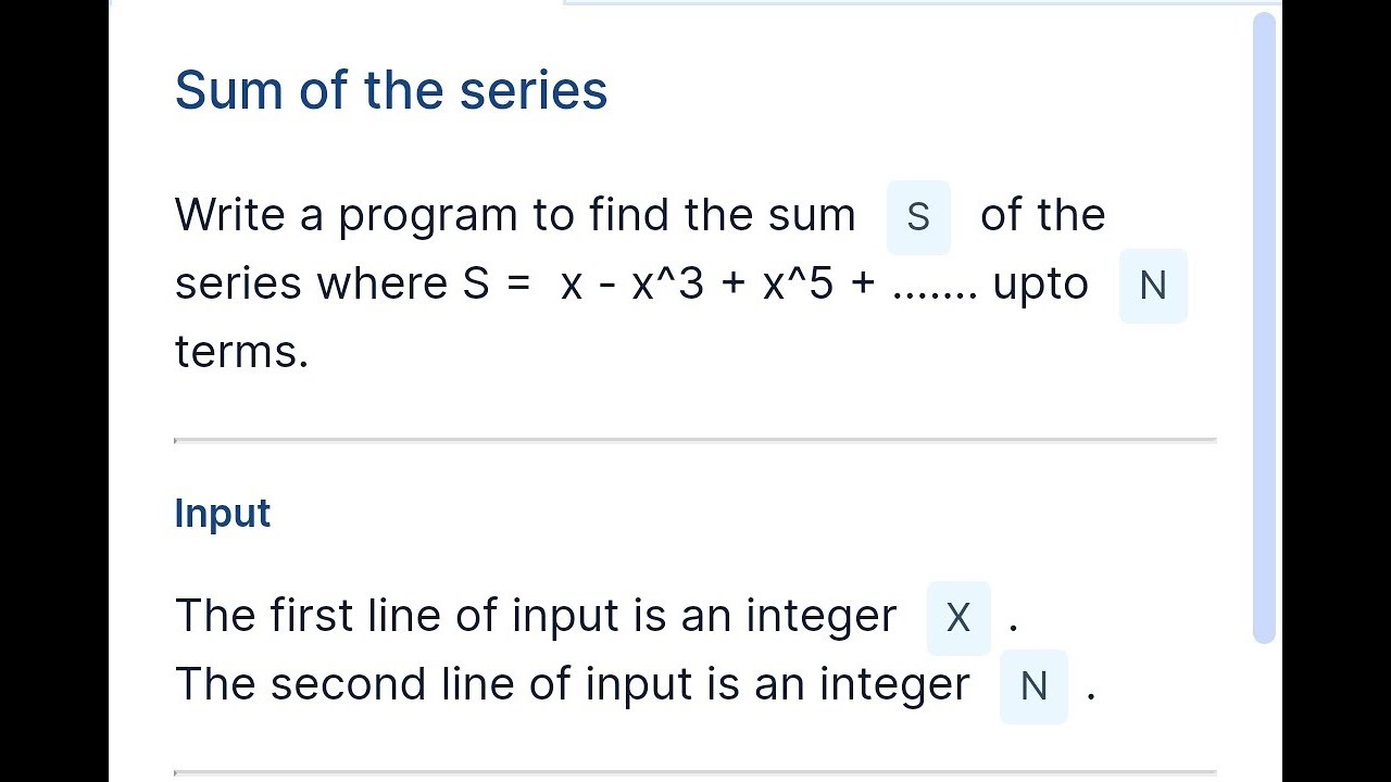 Sum of series in python||ccbp||nxtwave assignment 10...