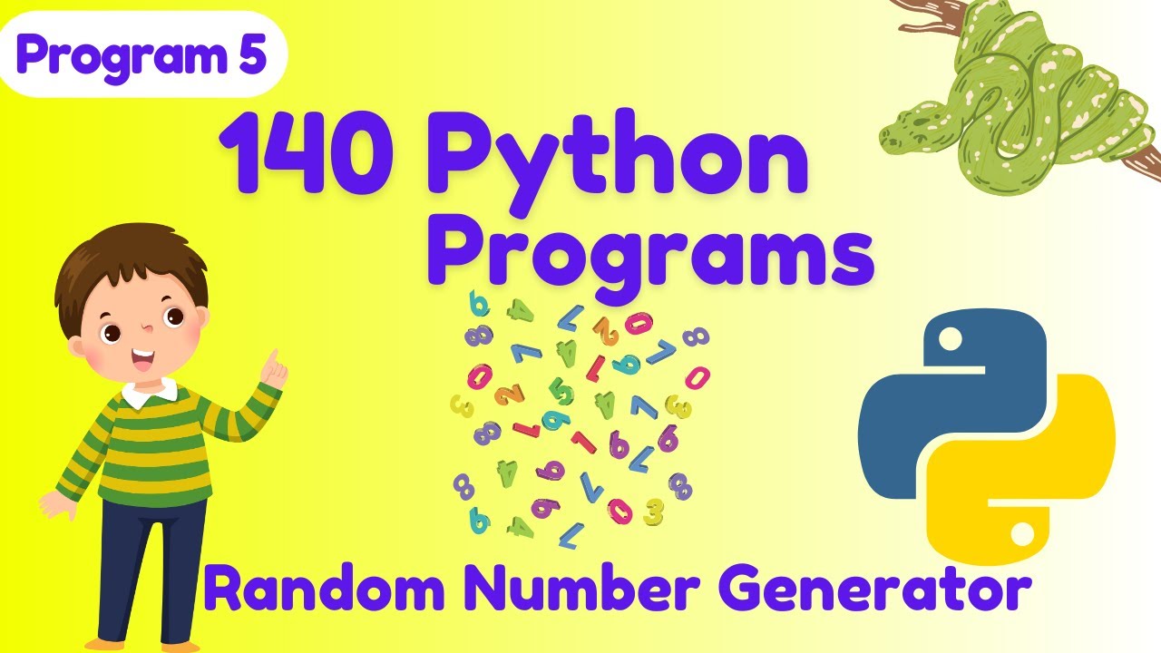 Write a python program to generate a random number | 140 Python Programs