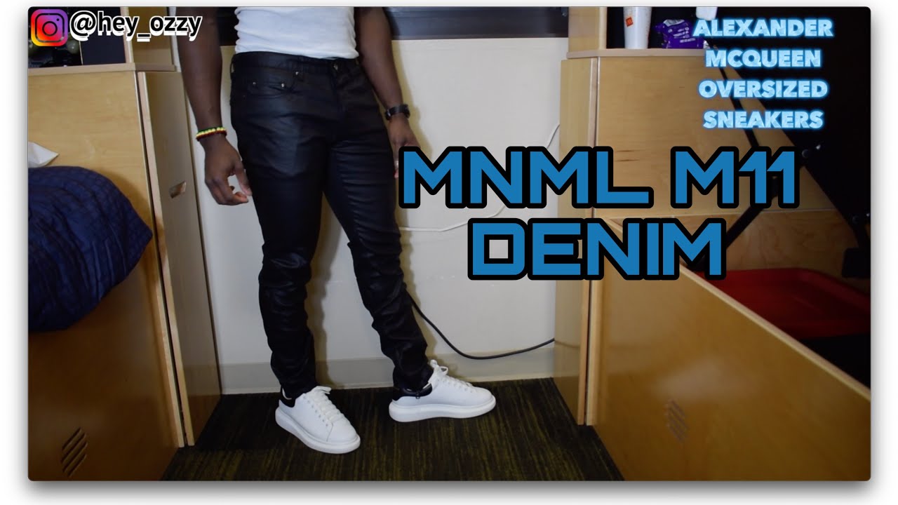MNML Waxed Denim Cargo Pants & MNML M11 Slim Denim Review www.mnml.la (MNML HAUL)