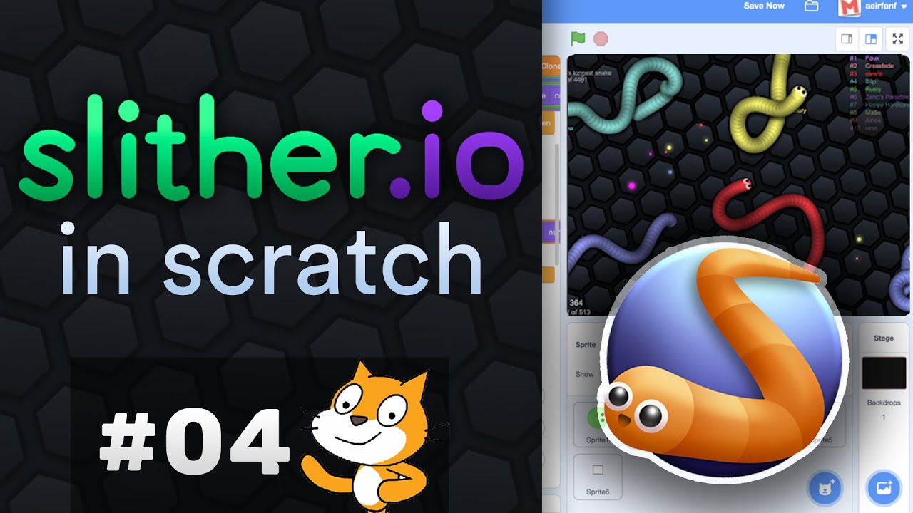 Scratch Tutorial: Slither.io! (Spawning Food, Part 4)
