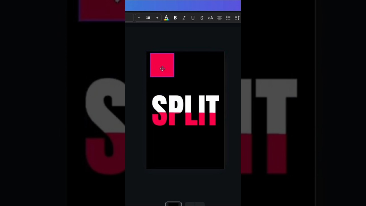 Easy Split Color Text Effect in Canva | Quick Tutorial  #tutorial