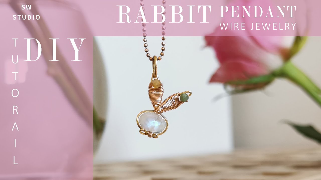 Rabbit Pendant/Happy Easter / DIY Jewelry/Wire wrap Pendant Tutorial/How to make/DIY Accessories
