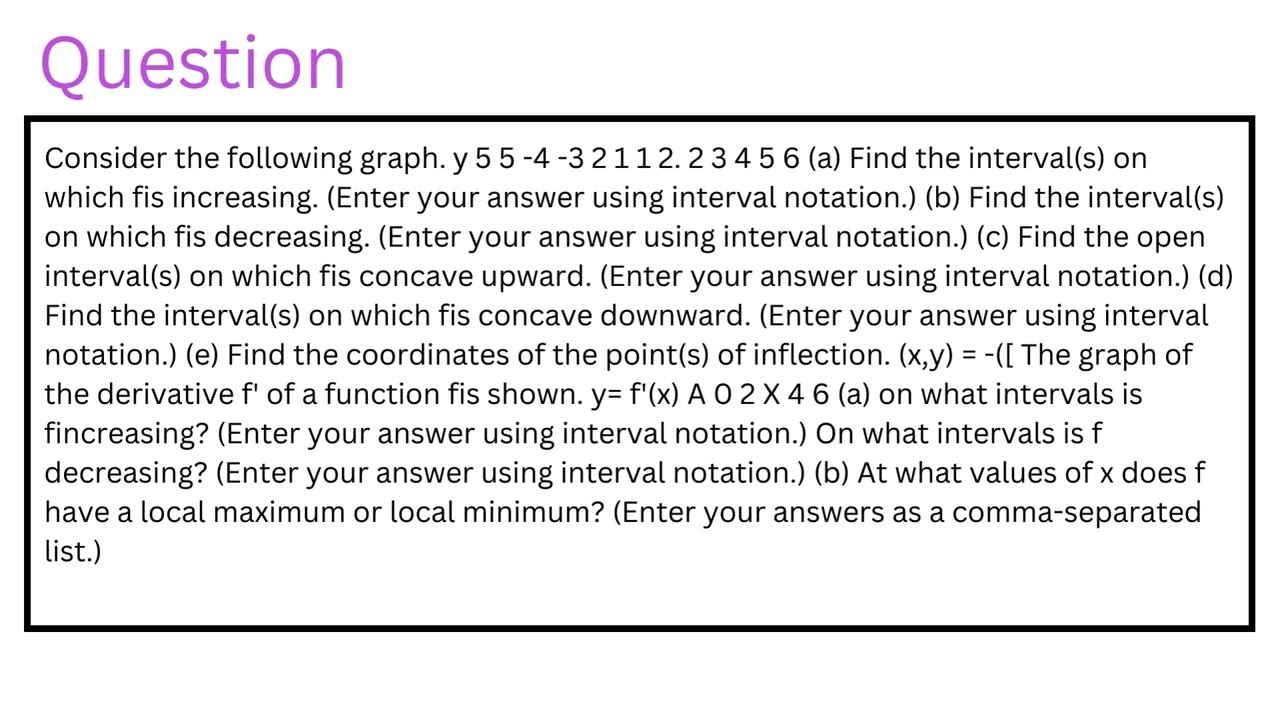 Consider the following graph. у 5 5 -4 -3 2 1 1 2. 2 3 4 5 6
