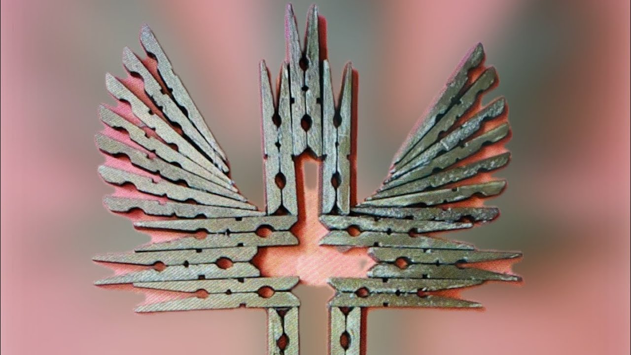 #450 HOW TO MAKE A CLOTHES PIN CROSS!!