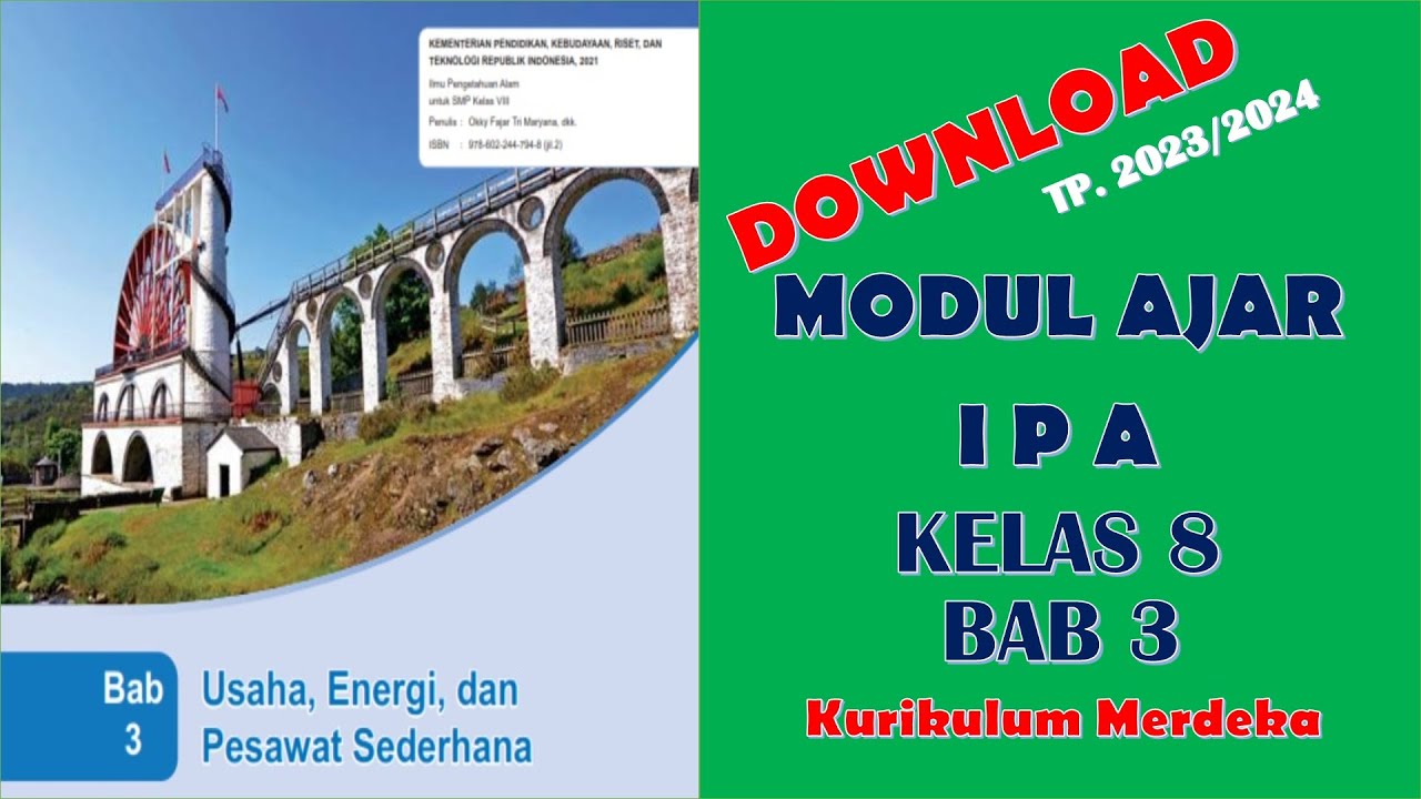 DOWNLOAD‼️ MODUL AJAR 📚📖 IPA  BAB 3 KELAS 8 FASE D  KURIKULUM MERDEKA‼️